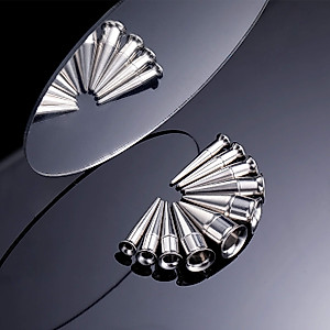 30 Pieces Stainless Steel Gauges Kit Screw Fit Taper Plug Tunnel Ear Expander Stretching Set, 6 Gauge to 00 Gauge