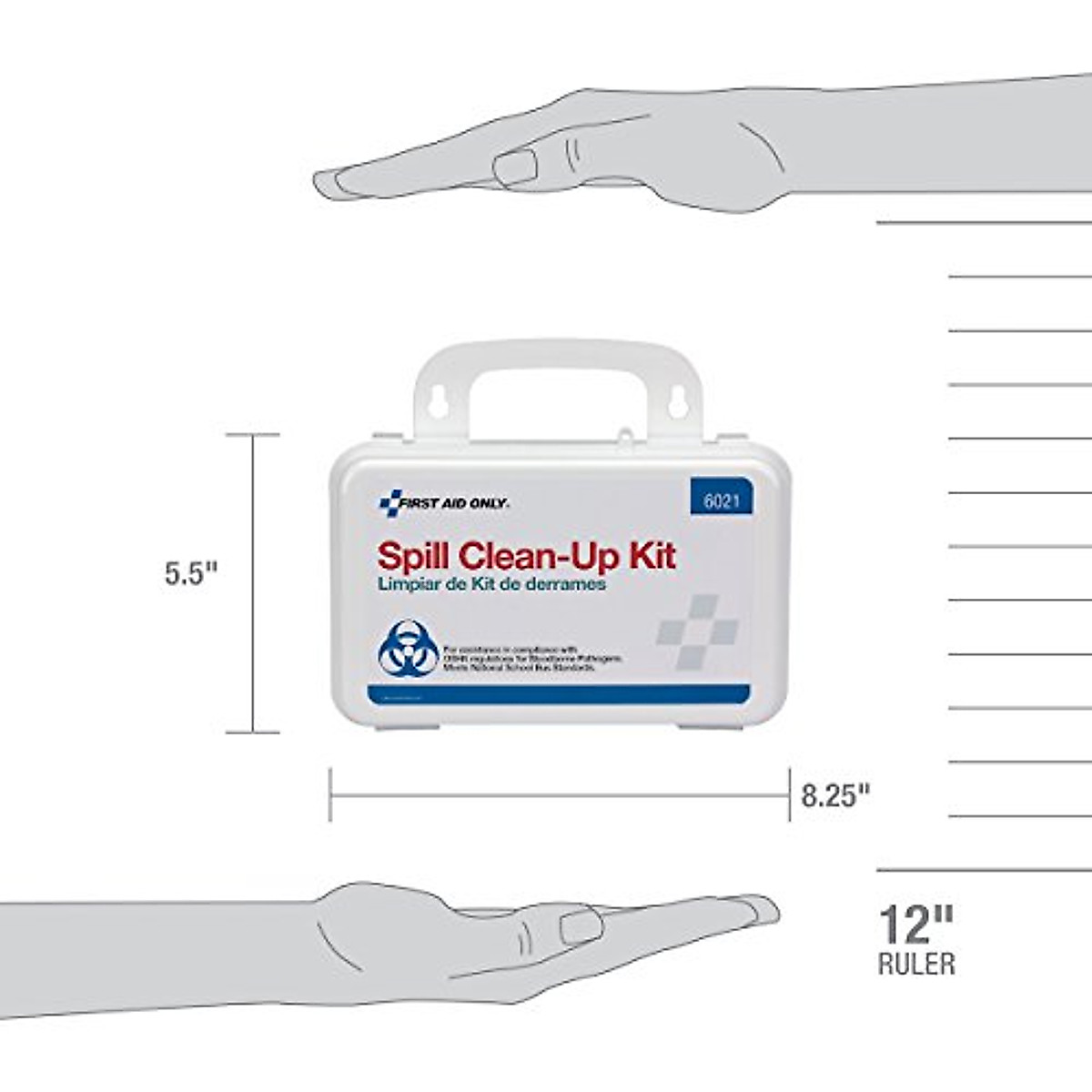 First Aid Only 6021 21-Piece Body Fluid Clean Up Kit in Weatherproof Plastic Case