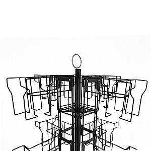 FixtureDisplays® 5x7" Vertical Greeting Card Display Spinning Greeting Holiday Card Rack Floor Stand, Pocket Size: 5.3"Wide X 10"High,72 Pockets 20X20X70" 19345-NF