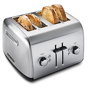 KitchenAid KMT4115SX 4-Slice Toaster with Manual High-Lift Lever, Brushed Stainless, Metallic & OXO Good Grips Good Grips Kitchen Shears