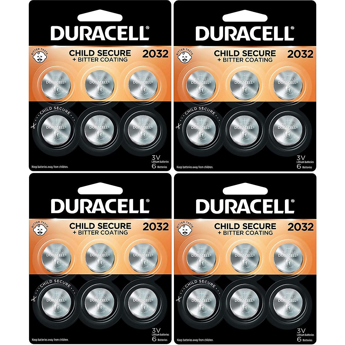 Duracell - 2032 3V Lithium Coin Battery - with Bitter Coating - 1 Count