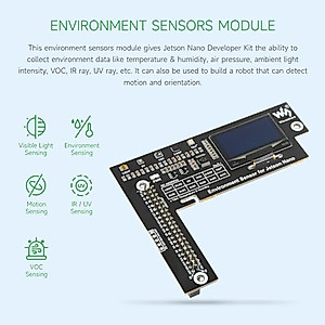 Waveshare Environment Sensors Module Designed for Jetson Nano I2C Bus with 1.3inch OLED Display