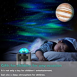 Galaxy Projector ,Northern Light Aurora Projector for Bedroom with Music Bluetooth Speaker and Star Projector (Black)