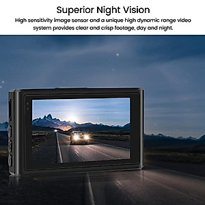 Hikity Dash Cam Front and Rear, 1080P Full HD Dashcam for Cars 3 Inch IPS Screen 170° Wide Angle Dashboard Camera, Super Night Vision, G-Sensor, Loop Recording, 24 Hours Parking Monitor