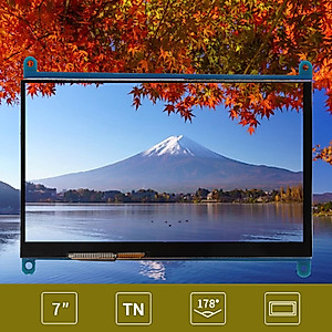 Zopsc 7 Inch LCD Display Screen Ultra HD Capacitive with 1024x600 Resolution for Raspberry Support for Raspbian/Ubuntu/Kodi/IOT