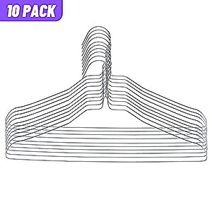 Mr. Pen- Wire Hangers, 10 Pack, Metal Hangers, Wire Hangers for Clothes, Wire Coat Hangers, Metal Clothes Hanger, Silver Hangers, Shirt Hangers, Slim Hangers, Thin Hangers, Standard Hangers