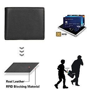 Polare RFID Blocking Italian Napa Leather Bifold Wallet For Men With Gift Box(Medium)