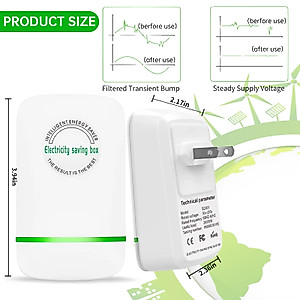 Esaver Watt, 2Pack Esaverwatt Energy Saving Device, Upgrade Pro Power Saver, Electricity Saving Box, Smart Electricity Saving Device for Household, Office Market, US Plug, Reduce Electric 30KW