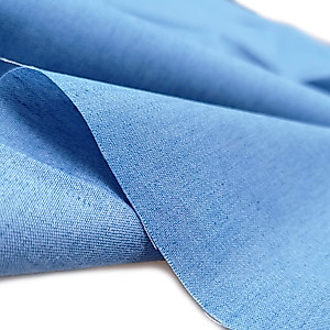 5OZ Cotton Denim Fabric for Sewing 55 Inches Width Entelare(Light Blue 1Yard)