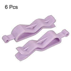 MECCANIXITY Garbage Bin Clip, Kitchen Trash Can Bag Clips Waste Basket Garbage Bin Clamp Bag Clip Purple, Pack of 6