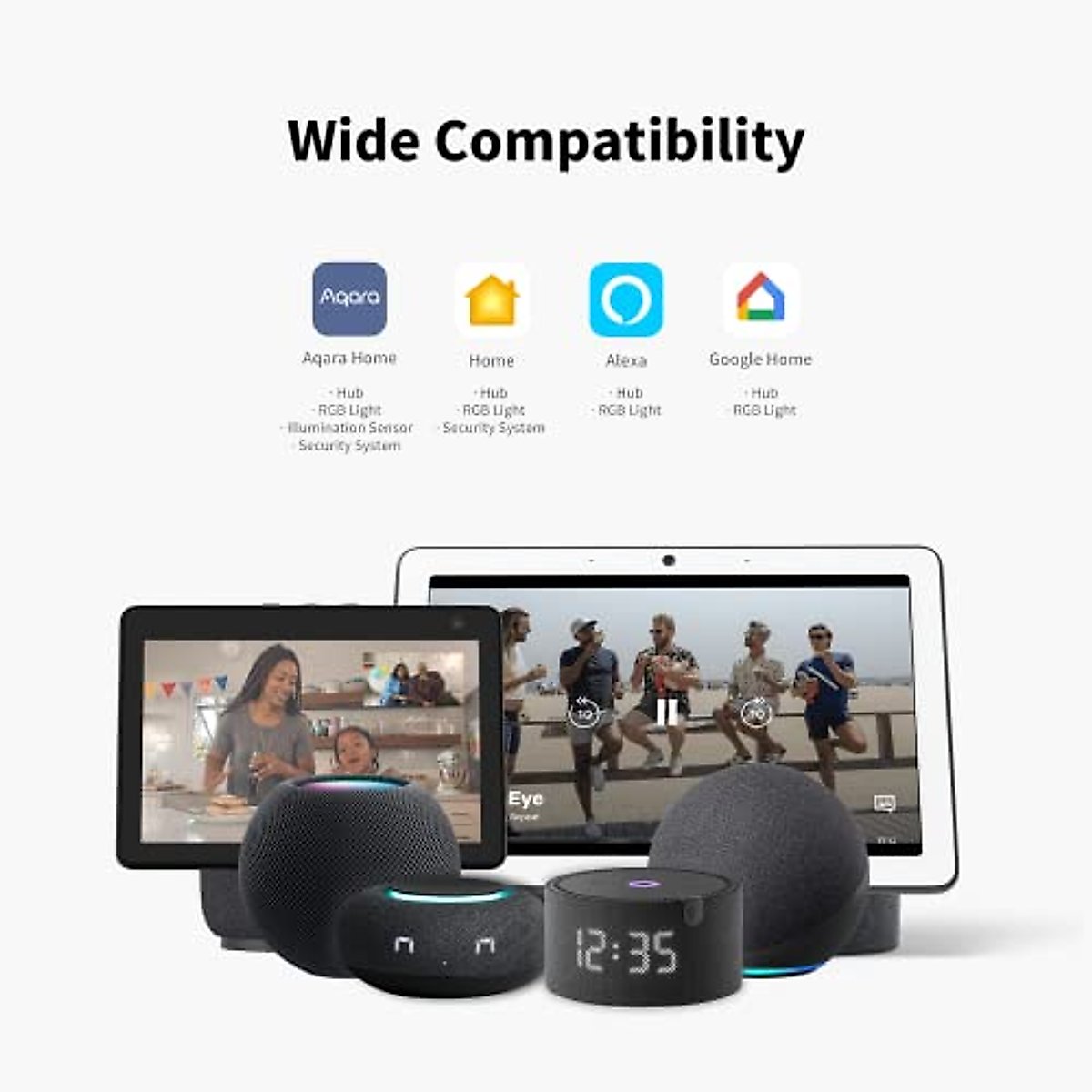 Aqara M1S Smart Hub, Wireless Smart Home Bridge for Alarm System (2.4 GHz Wi-Fi Required), Home Automation, Remote Monitor and Control, Supports Alexa, Google Assistant, Apple HomeKit and IFTTT