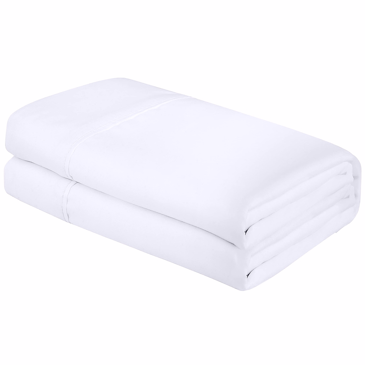 Royale Linens Full Flat Sheet - Ultra Soft Brushed 1800 Microfiber Flat Sheets Only - Wrinkle Free & Stain Resistant - Hotel Quality Top Sheet for Bed (Full, White)