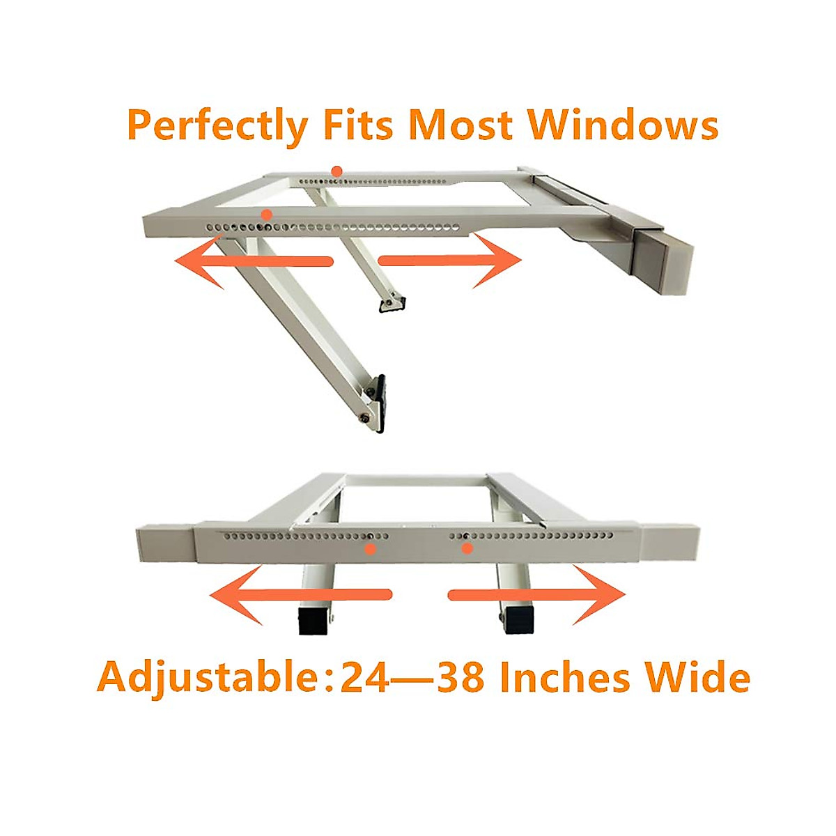 Air Conditioner Bracket,Air Conditioner Support Bracket,No Drilling and No Tools Required, Heavy Duty Steel Construction Holds Up to 200 lbs, with Installation Instruction Manual