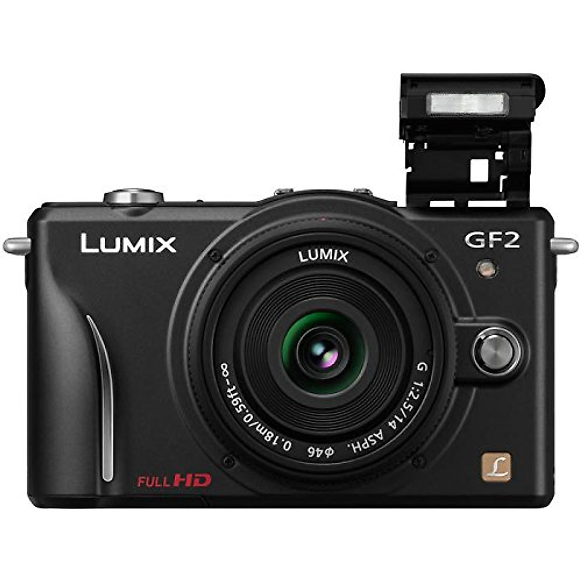 Panasonic Lumix DMC-GF2 12 MP Micro Four-Thirds Mirrorless Digital Camera with 3.0-Inch Touch-Screen LCD and 14-42mm Lens (Black)