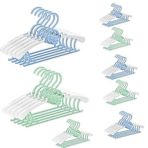 40pcs Baby Gift HGYZE Nursery Closet Hangers, Ultra-Thin Non-Slip and Extendable Laundry Infant Pant Hanger for Newborn Clothes - Adjustable Children Coat Hanger for Girl Boy Toddler Kid Child