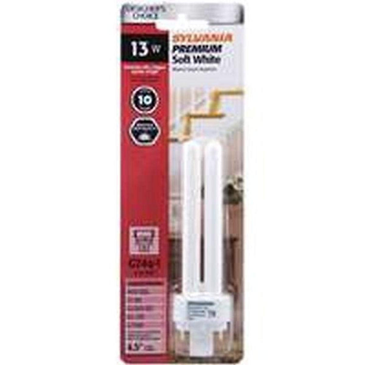 Sylvania 20942 - CF13DD/E/827/ECO/BL/1 Double Tube 4 Pin Base Compact Fluorescent Light Bulb