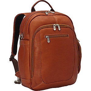 Piel Leather Laptop Backpack/Shoulder Bag, Chocolate, One Size