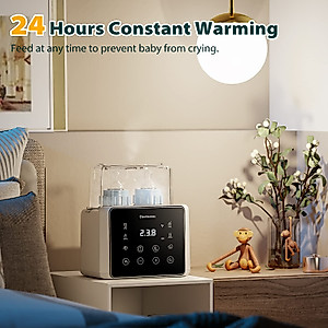 Baby Bottle Warmer for Breastmilk, Elechomes Baby Food Heater with LCD Display Accurate Temperature Control and Timer for All Bottles & Jars, BPA-Free