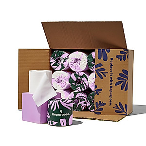 Repurpose 100% Bamboo Toilet Paper, 3-Ply, Tree-Free, Plastic-Free, FSC Certified, Septic Safe, Fast Dissolving, RV-Friendly, 12 Rolls (300 Sheets/Roll), No Fragrance/Dyes