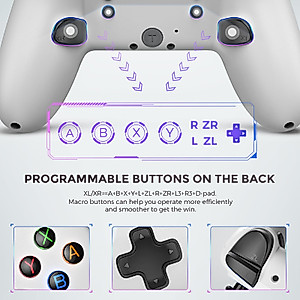 ECHTPower Switch Pro Controller, Wireless Switch Controllers with LED Light/Macro Buttons, Switch Turbo Controller with Dual Vibration/6 Axis Gyro, Pro Controllers for Switch/Lite/OLED