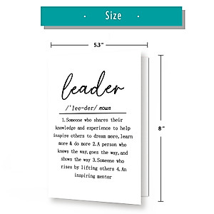 Perfect Bosses Day Card Gifts for Boss Leader, Humor Leader Definition Gift for Boss Lady, Happy Boss's Day Card for Your Leader, Boss Day Card from Staff Coworker Employee, Birthday Card for Leader