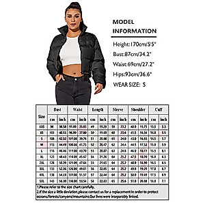 Hujoin Copped Puffer Jacket Women Crop Short Black Jacket Fashion Jackets for Women Short