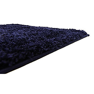 Unique Loom Trellis Shag Collection Plush Geometric Modern Moroccan Lattice Navy Blue Runner Rug (2' 7 x 10' 0)