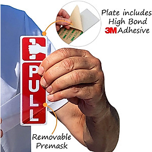 SmartSign "Pull/Push" Kit of 2 Anodized Signs | 1.5" x 5" Aluminum