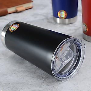 Splash Resistant Tumbler Lids 20 oz 6 Pack,Tumbler Lids Spillproof 20 oz For Ye-ti Rambler, Old Style RTIC, Ozark Trails and more Cooler Cup (Transparent Slide, 20 OZ 6 Pack)