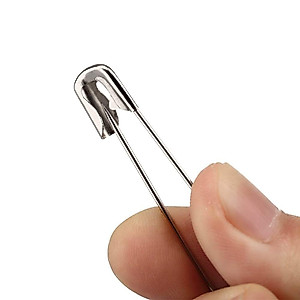 50PCS-3.3In Safety Pins,Stainless Steel Safety Pins,Safety Pins Bulk Metal Silver Sewing Pins Clothing Clips Tool 75mm Decorative Safety pins (3.3" 50)