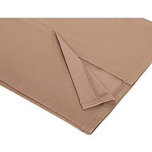 MUXXN Lady Formal Pleated Neckline Slim Sheath Bodycon Prom Vintage Tea Dress (Camel XL)