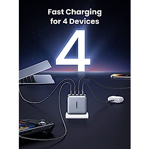 UGREEN 100W USB C Charger, Nexode 4-Port GaN Foldable Compact Wall Charger Power Adapter Compatible with MacBook Pro/Air, iPad, iPhone 14 Pro, Galaxy S23 Ultra, Steam Deck, Dell XPS, Google Pixelbook