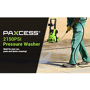 2150PSI Pressure Washer 2.6 GPM Powerful Electric Power Car Washer with Hose Reel, 4 Nozzles Foam Cannon, Soap Tank. Cannon for Cars, Homes, Driveways, Patios