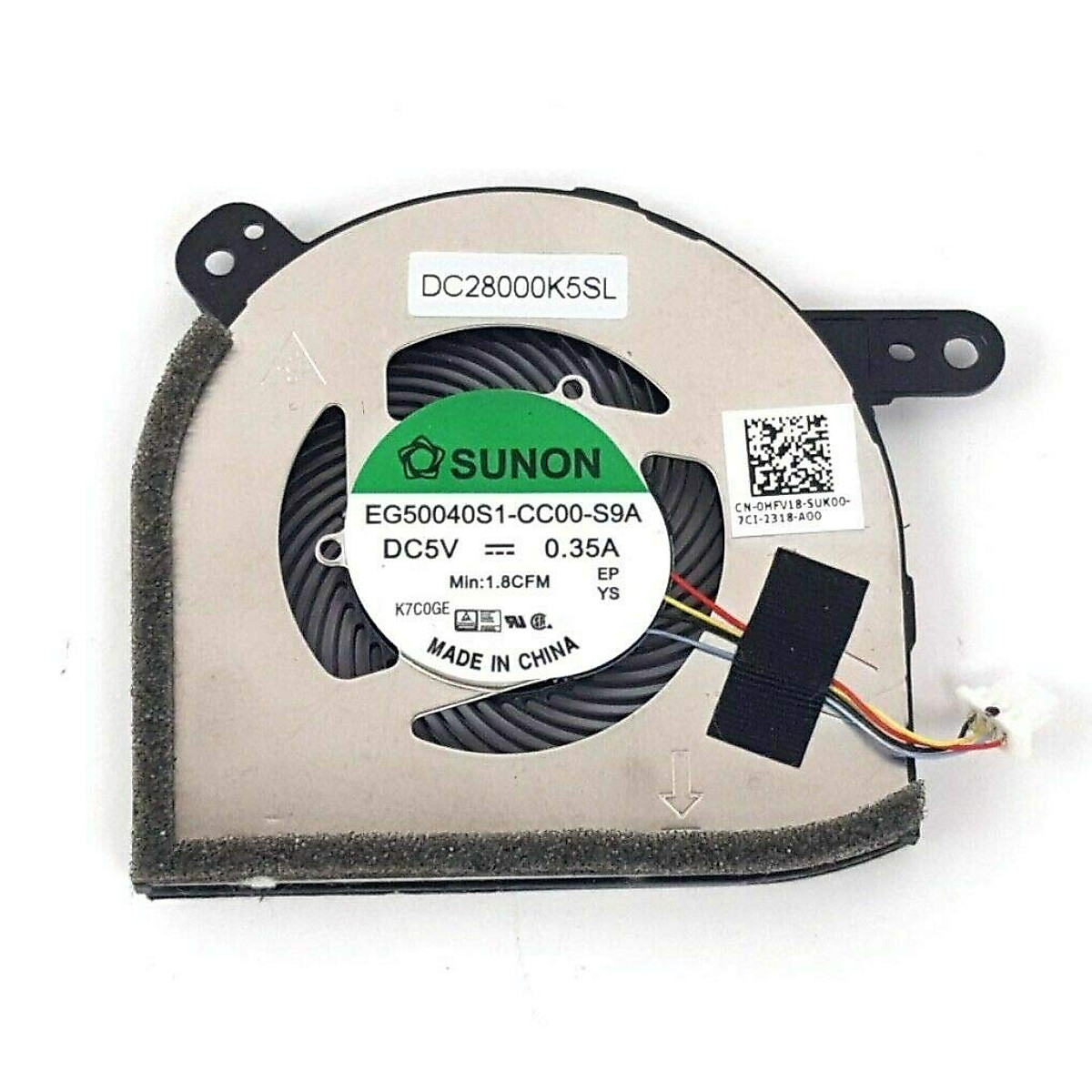 Fan for Dell Latitude 5290 2-in-1 Tablet CPU Cooling Fan - HFV18 0HFV18