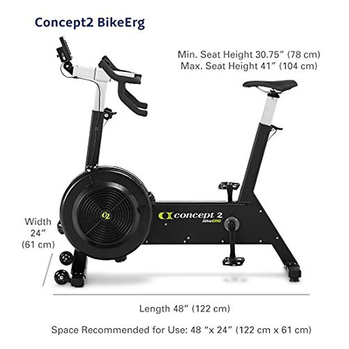 Concept2 BikeErg 2900 Stationary Exercise Bike | PM5 Monitor, Adjustable Air Resistance for Exercise, Conditioning and Strength Training | Commercial and Home Use