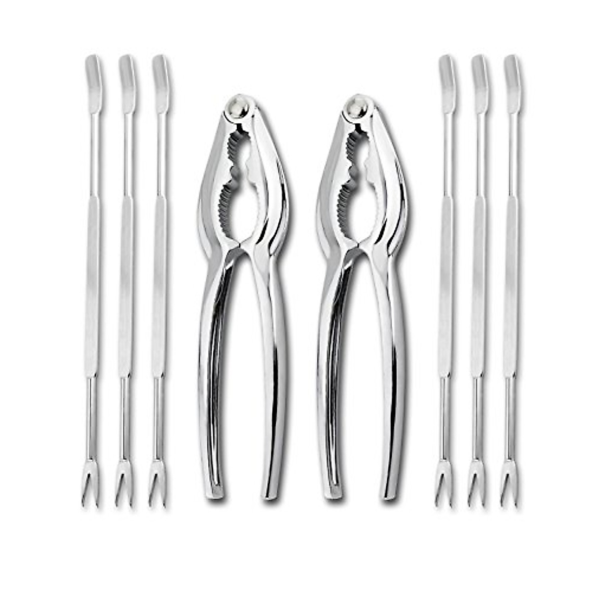 New Star Foodservice 27983 8-Piece Seafood Tool Kit, Includes Lobster Crackers and Forks Set