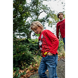 Disney Mickey Mouse Infant Baby Boys 3 Pack Long Sleeve T-Shirts Red/Blue/Grey 18 Months