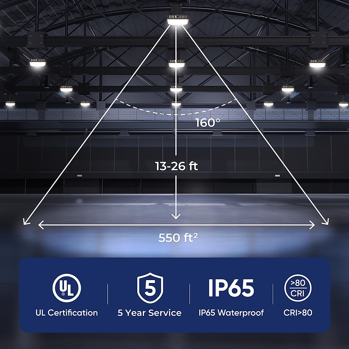 CINOTON 42W LED Barn Light Dusk to Dawn Outdoor Lighting, Black 2 Pack & 100W LED Canopy Lights 2 Pack