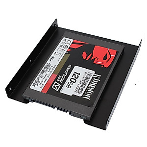 iMBAPrice (Pack of 2) 2.5" To 3.5" Bay SSD HDD Notebook Hard Disk Drive Black Mounting Bracket Adapter Tray Kit