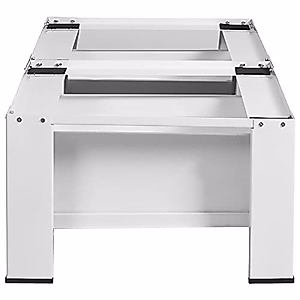 Tidyard Double Washing and Drying Machine Pedestal with 2 Storage Drawers Steel Dryer Cabinet Stand 50 x 21.5 x 12.8 Inches (W x D x H)