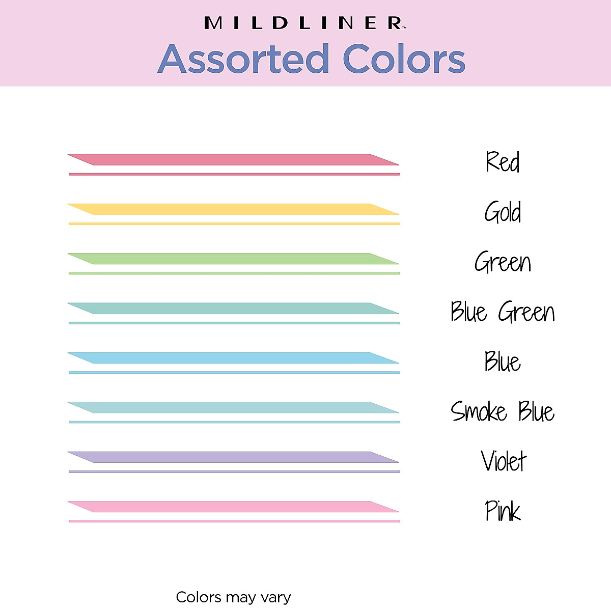 Zebra Pen 78108 Mildliner Double Ended Highlighter Set, Broad and Fine Point Tips, Assorted Ink Planner Colors, 8-Pack