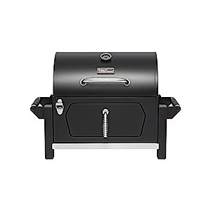 Grills House Portable Charcoal Grill with Two Side Handles, Compact Outdoor Charcoal Grill for Travel, Picnic, Tailgate, and Campsite Cooking, CD1519-SC, Black