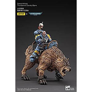 HiPlay JoyToy × Warhammer 40K Officially Licensed 1/18 Scale Science-Fiction Action Figures Full Set Series -Space Wolves Thunderwolf Cavalry Bjane
