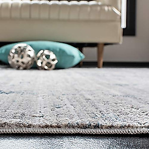 Safavieh Winston Collection Accent Rug - 2'4" x 3'11", Grey & Blue, Modern Abstract Design, Non-Shedding & Easy Care, Ideal for High Traffic Areas in Entryway, Living Room, Bedroom (WNTB355F)