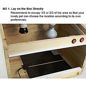 KABASI 2PCS Reptile Heating Mat, 7W 11 x 5.9in Waterproof Reptile Heat Pad Under Tank Terrarium with Temperature Control, Safety Adjustable Reptile Heat Mat for Turtle, Tortoise, Snakes, Lizard, Gecko