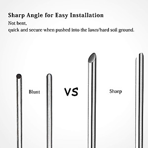 Cesun Garden Landscape Staples 6 Inch 9 Gauge Heavy Duty Galvanized Ground Stakes Fabric Pins Weed Barrier Stakes for Yard Art, Lawn Stuff, Sod and Ground Cover, 100 PCS