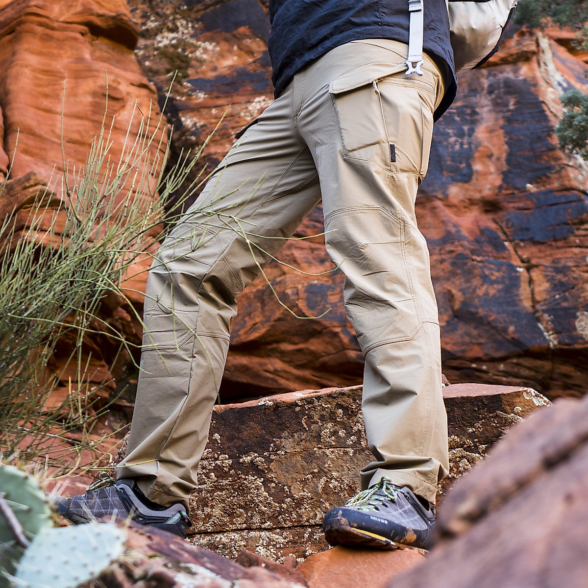 Helikon-Tex OTP Outdoor Tactical Pants - Water Resistant Ripstop Mens Cargo Pants - Outback Line - Lightweight, Hiking, Law Enforcement, Work Pants, Shadow Grey VersaStretch Lite Waist 34 Length 34