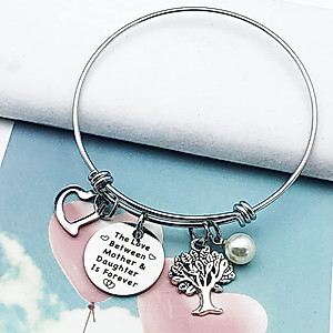 Rnivida Grandmother Granddaughter Bracelet Gifts - The Love Between Grandmother and Granddaughter is Forever