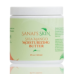 Sanai's Skin Moisturizing Body Butter | Shea Mango Moisturizing Butter | Moisturizing & Nourishing for Normal to Dry Skin | Shea Butter, Mango Butter, Sweet Almond Oil - 8 oz