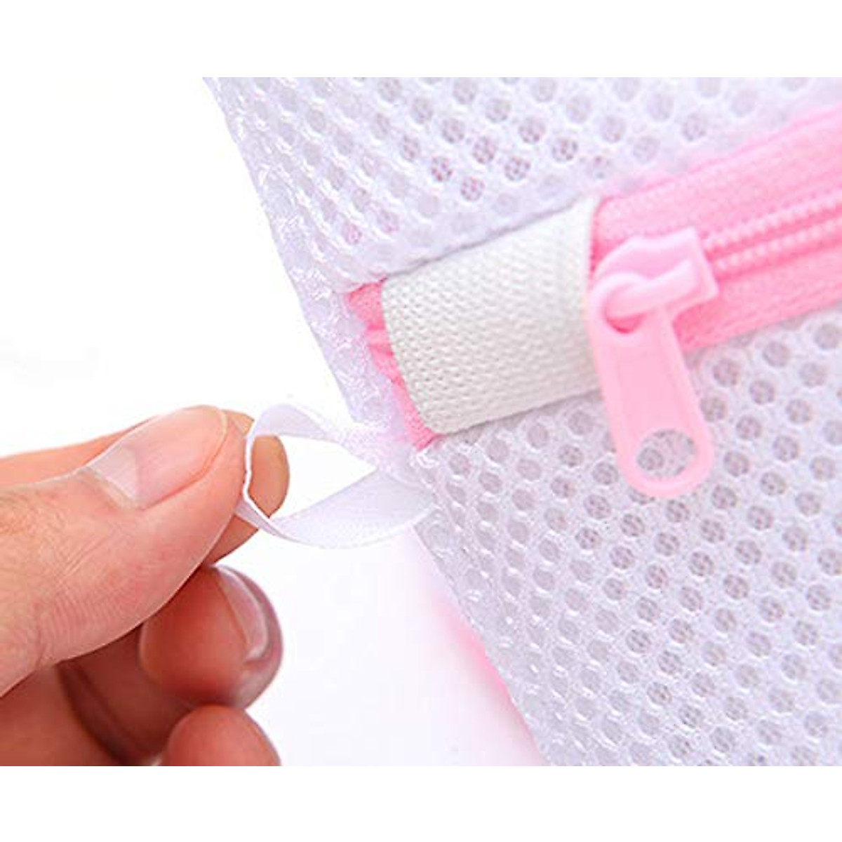 ChezMax Thicken Mesh Laundry Bags Durable Honeycomb Clothing Washing Bag Set Delicate Embroidery Laundry Bags For Laundry Blouse Bra Hosiery Stocking Underwear Lingerie 4Pcs